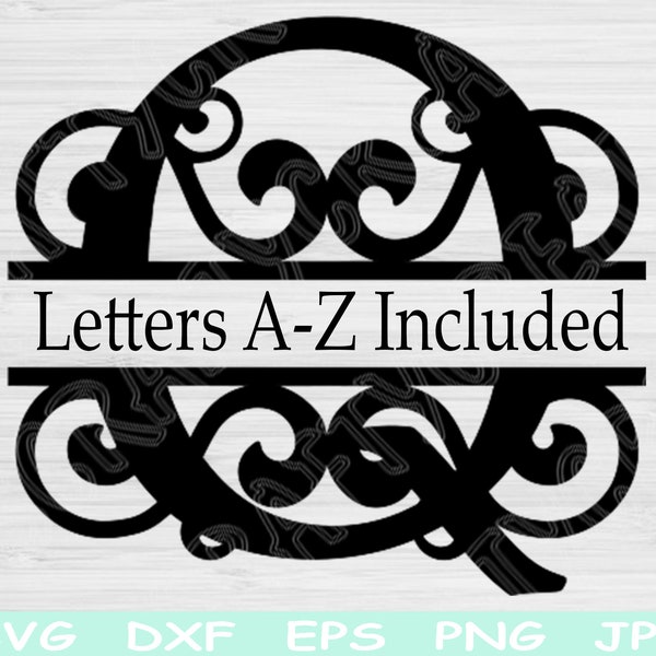 Split Monogram - Etsy