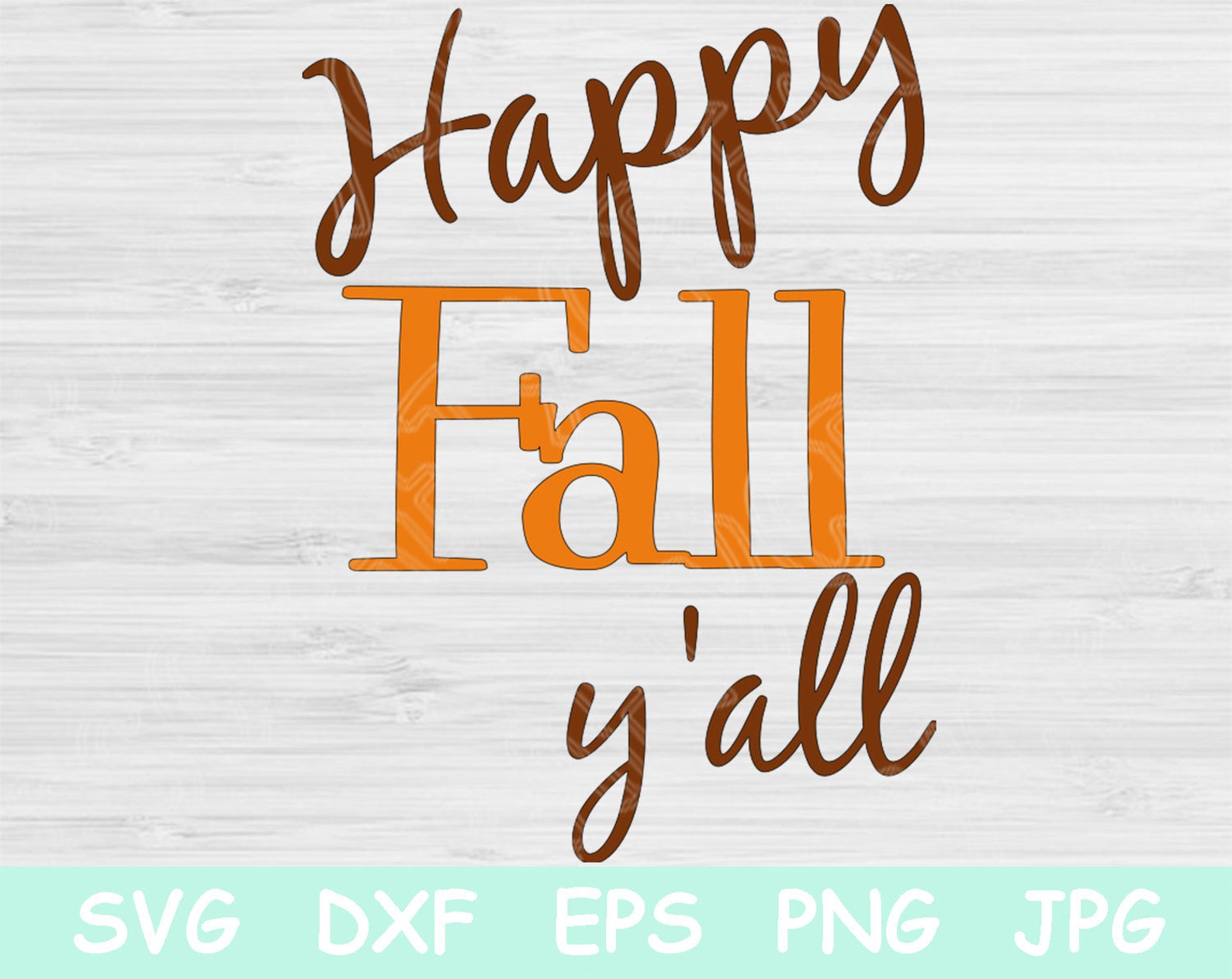 Happy Fall Yall Svg Fall Svg File. Handlettered Autumn Cricut | Etsy