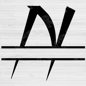 Split Monogram Svg, Split Letter Svg. Divided Script Digital Wedding ...