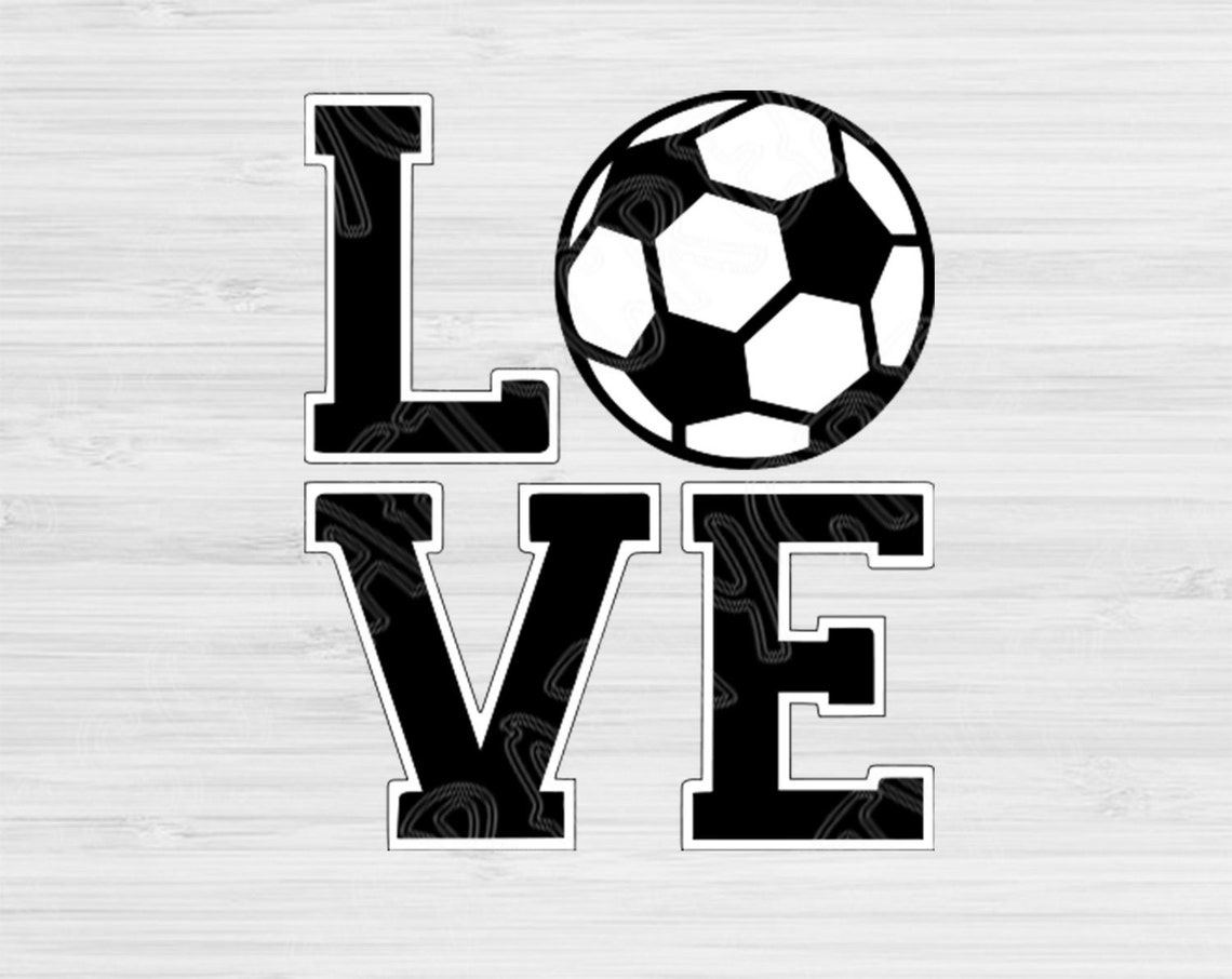 Love Soccer Svg Files With Soccer Ball Print. Soccer Love Svg - Etsy