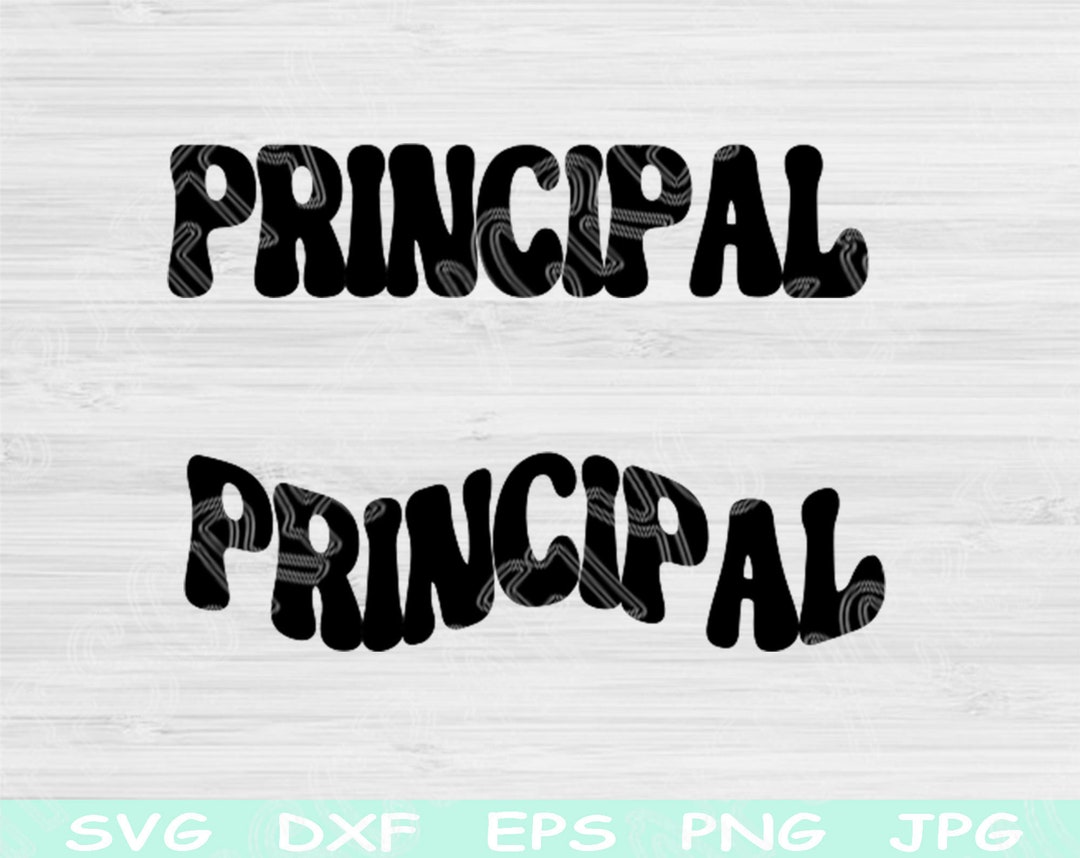 Principal Svg Dxf Png Cut Files, Back to School Svg, Retro Wave ...
