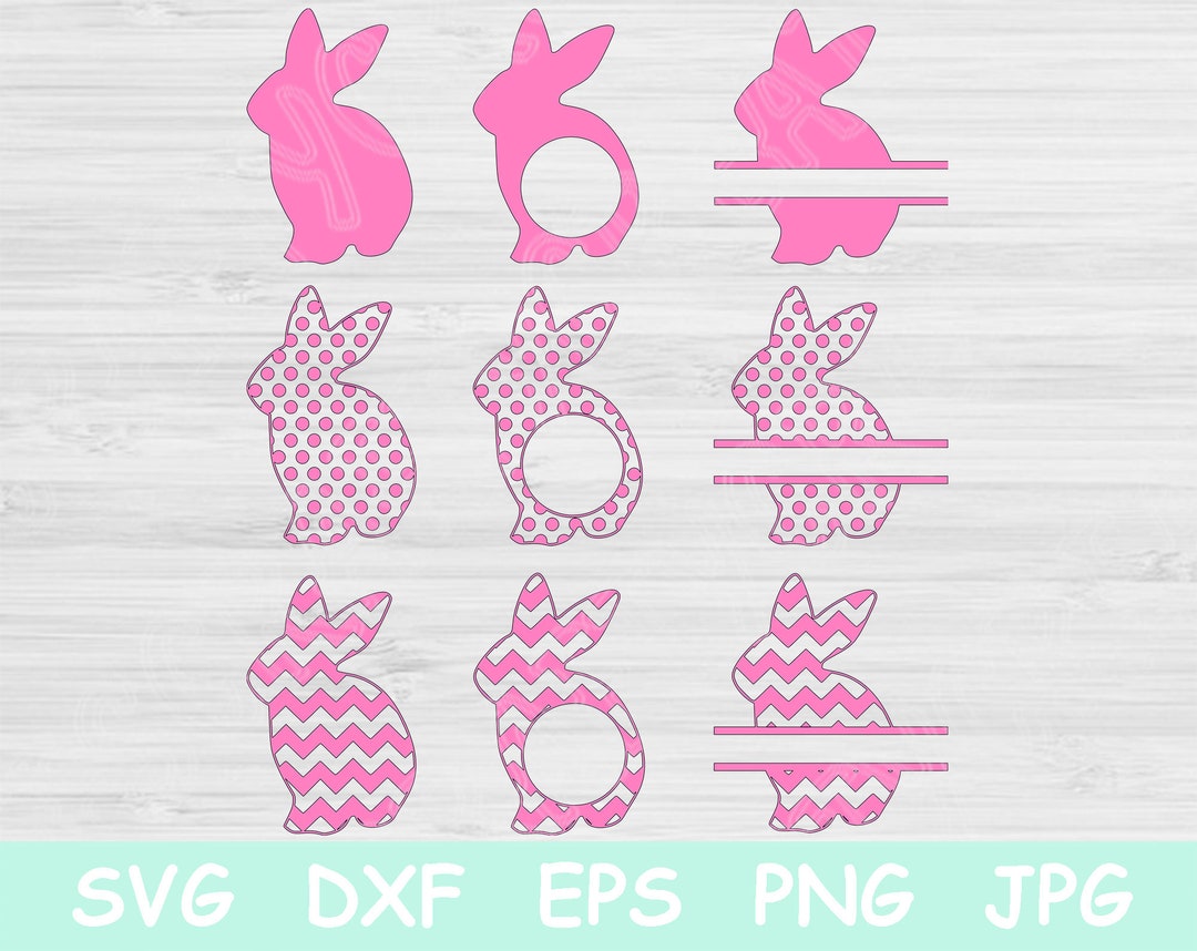 Easter Bunny Svg, Easter Svg Files for Cricut, Easter Bunny Monogram ...