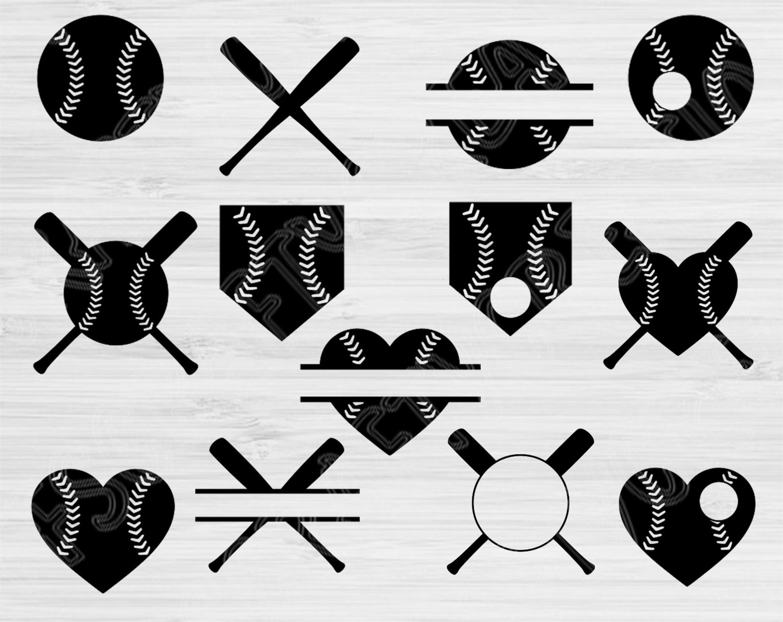 Baseball Svg Designs Baseball Monogram Svg Files for Cricut - Etsy