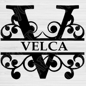 Split Monogram Alphabet Svg, Split Letter Monogram Svg, Dxf, Eps, Png ...