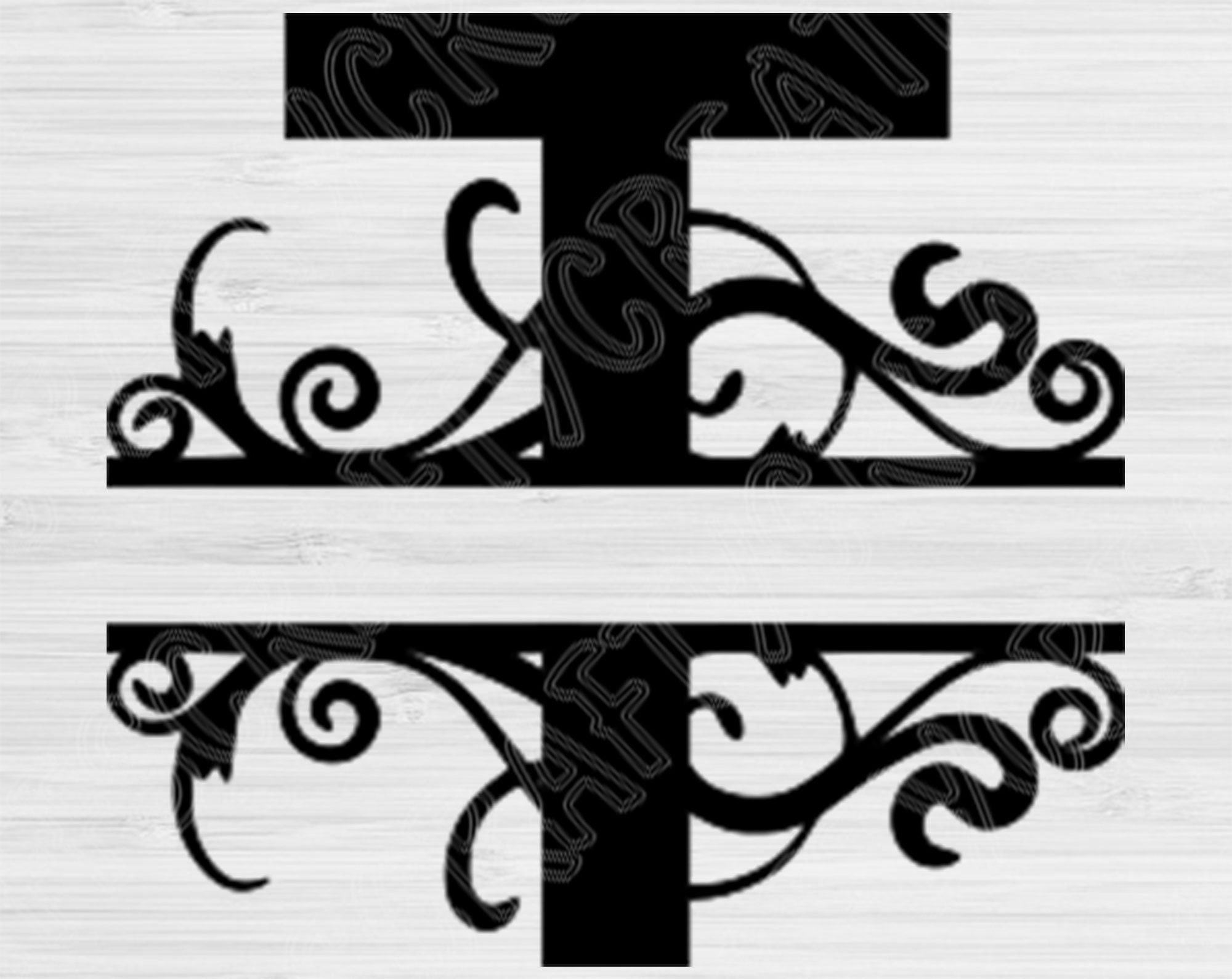 Alphabet Svg Split Monogram Svg Files for Silhouette or | Etsy