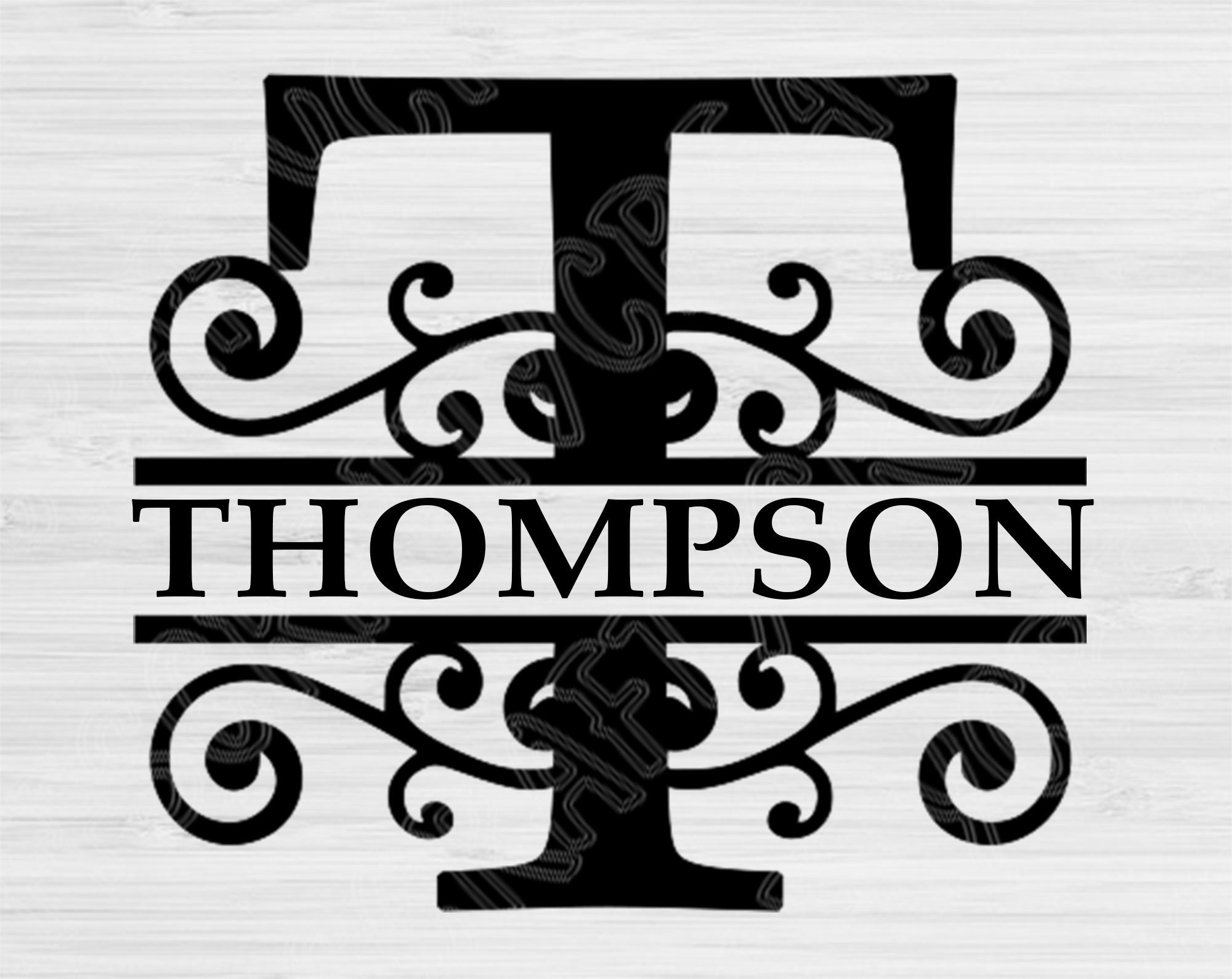 Split Letter Svg Monogram Svg Dxf Eps Png Instant Digital | Etsy