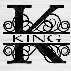 Split Monogram Alphabet Svg, Split Letter Monogram Svg, Dxf, Eps, Png ...