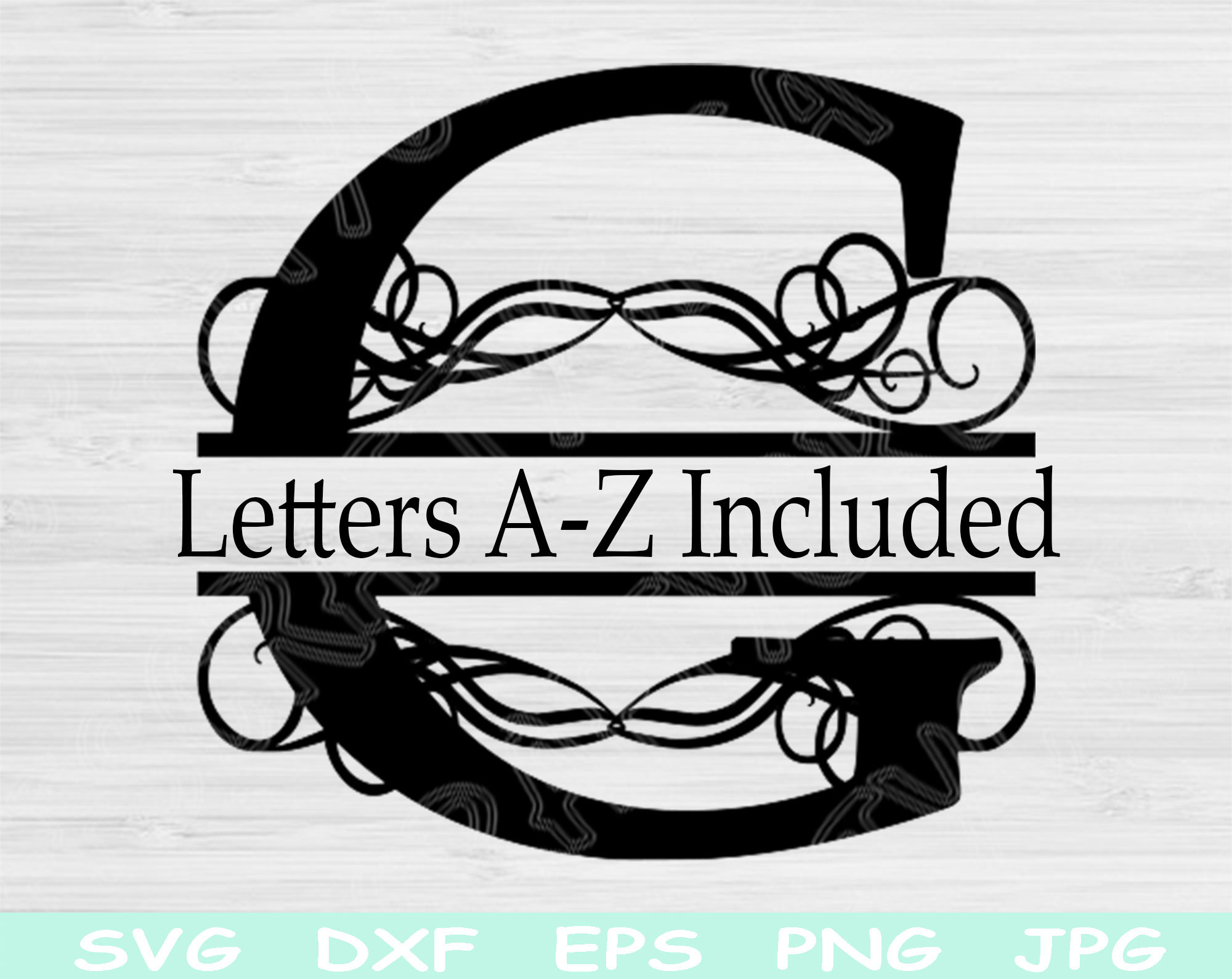 Monogram Letters Svg Files Split Font Svg Dxf Eps Png - Etsy