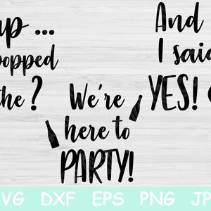 Bachelorette Svg Bundle He Popped the Question Svg - Etsy