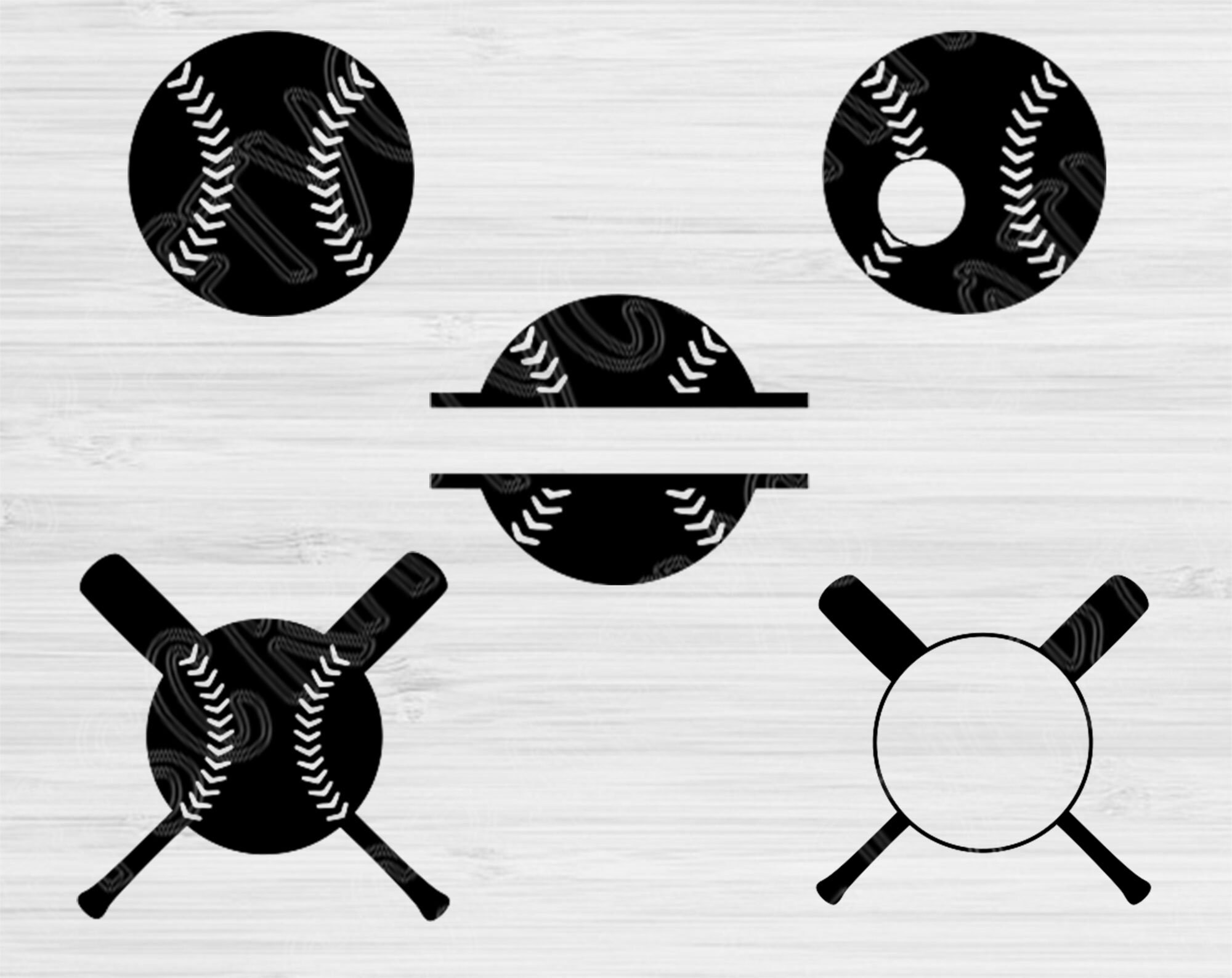Baseball Monogram Svg Baseball Png Baseball Bat Svg Files | Etsy