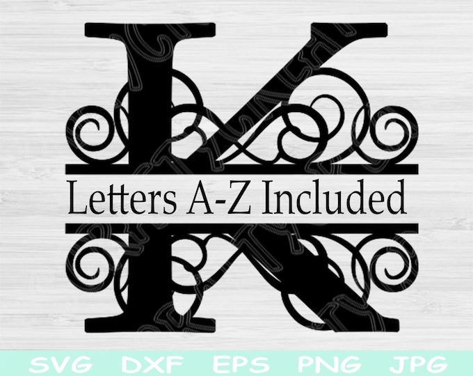 Letter I SVG Split Monogram Alphabet Letters Split Letter Svg Monogram ...