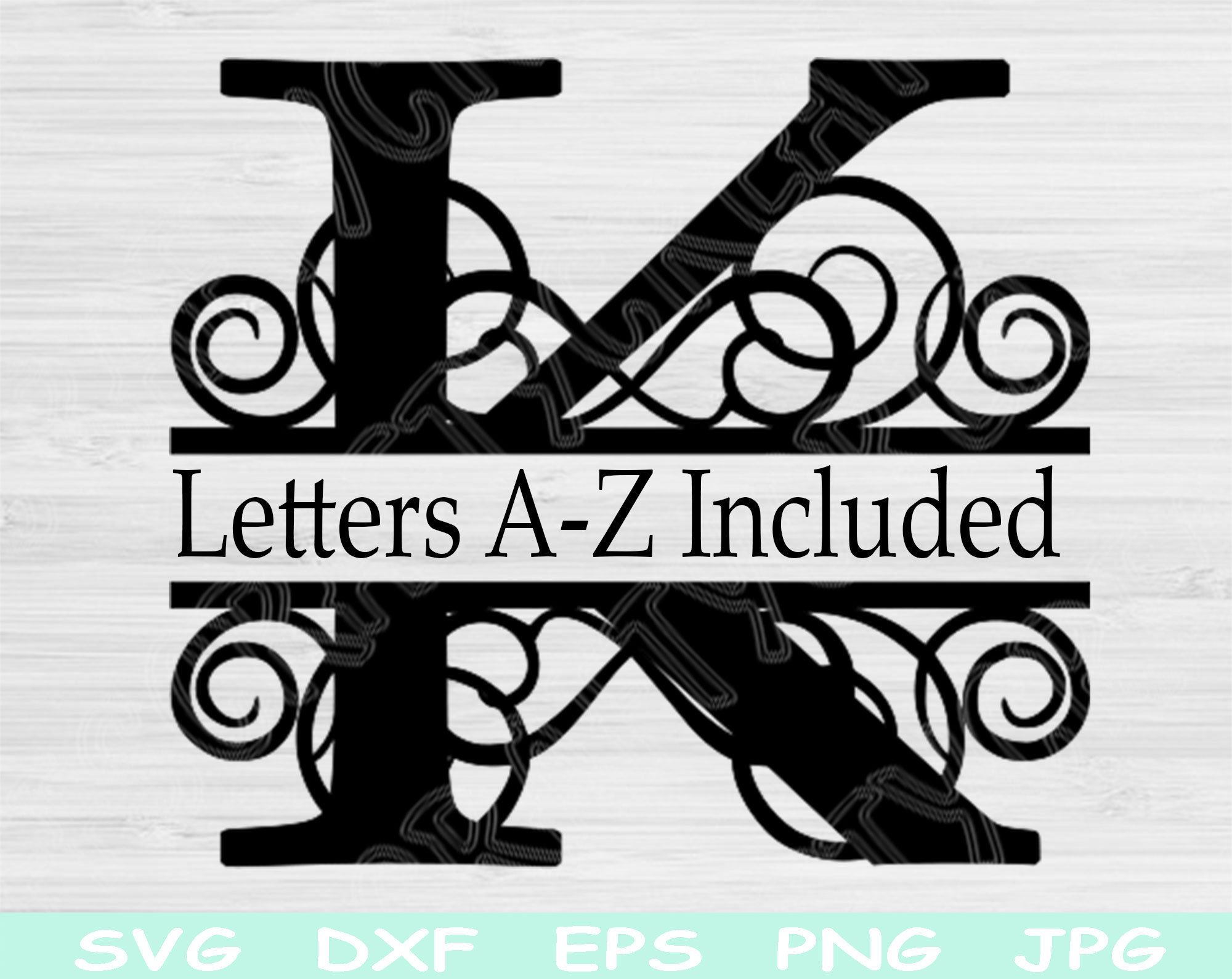 Split Monogram Alphabet Svg Split Letter Monogram Svg Dxf - Etsy