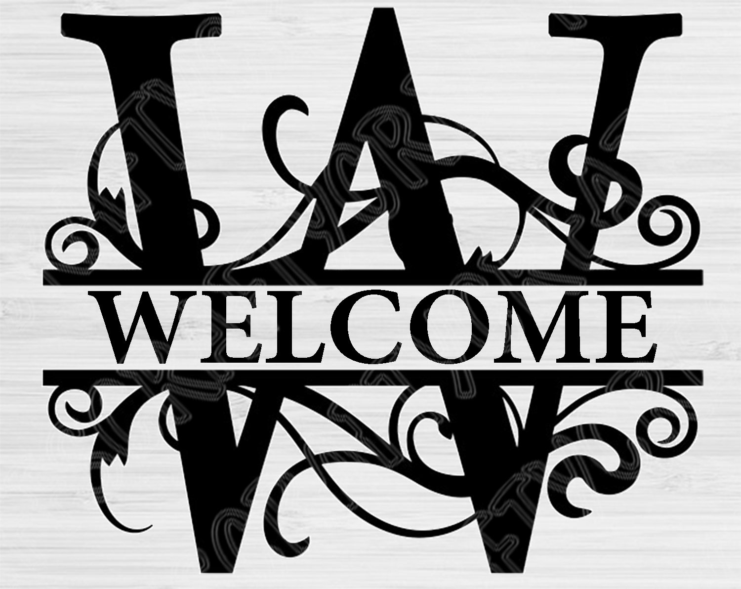 Split Monogram Svg Split Letter Svg. Alphabet Svg Files for | Etsy