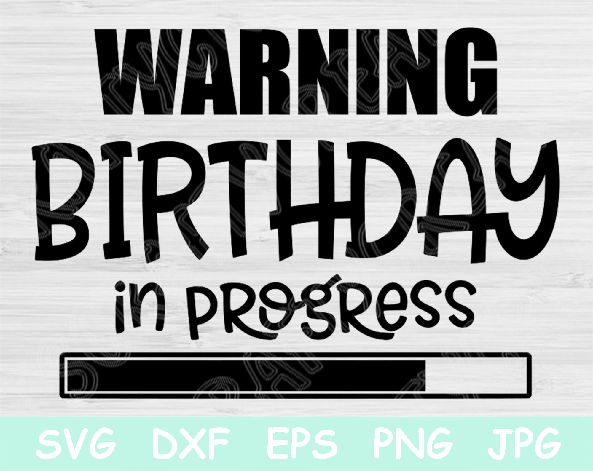 Warning Birthday in Progress Svg Files for Cricut, Birthday Svg, Girls ...