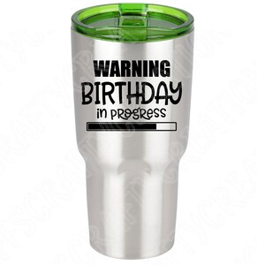 Warning Birthday in Progress Svg Files for Cricut, Birthday Svg, Girls ...