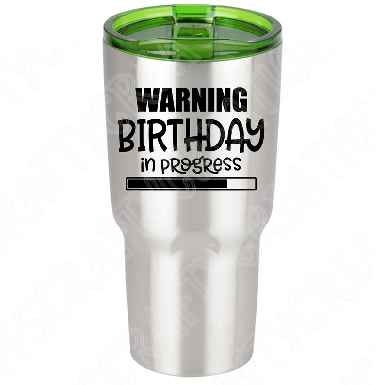 Warning Birthday in Progress Svg Files for Cricut Birthday | Etsy