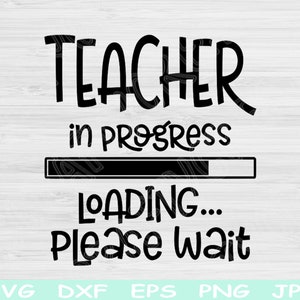 Teacher Svg in Progress Loading Please Wait Svg, Dxf, Eps, Png Instant ...