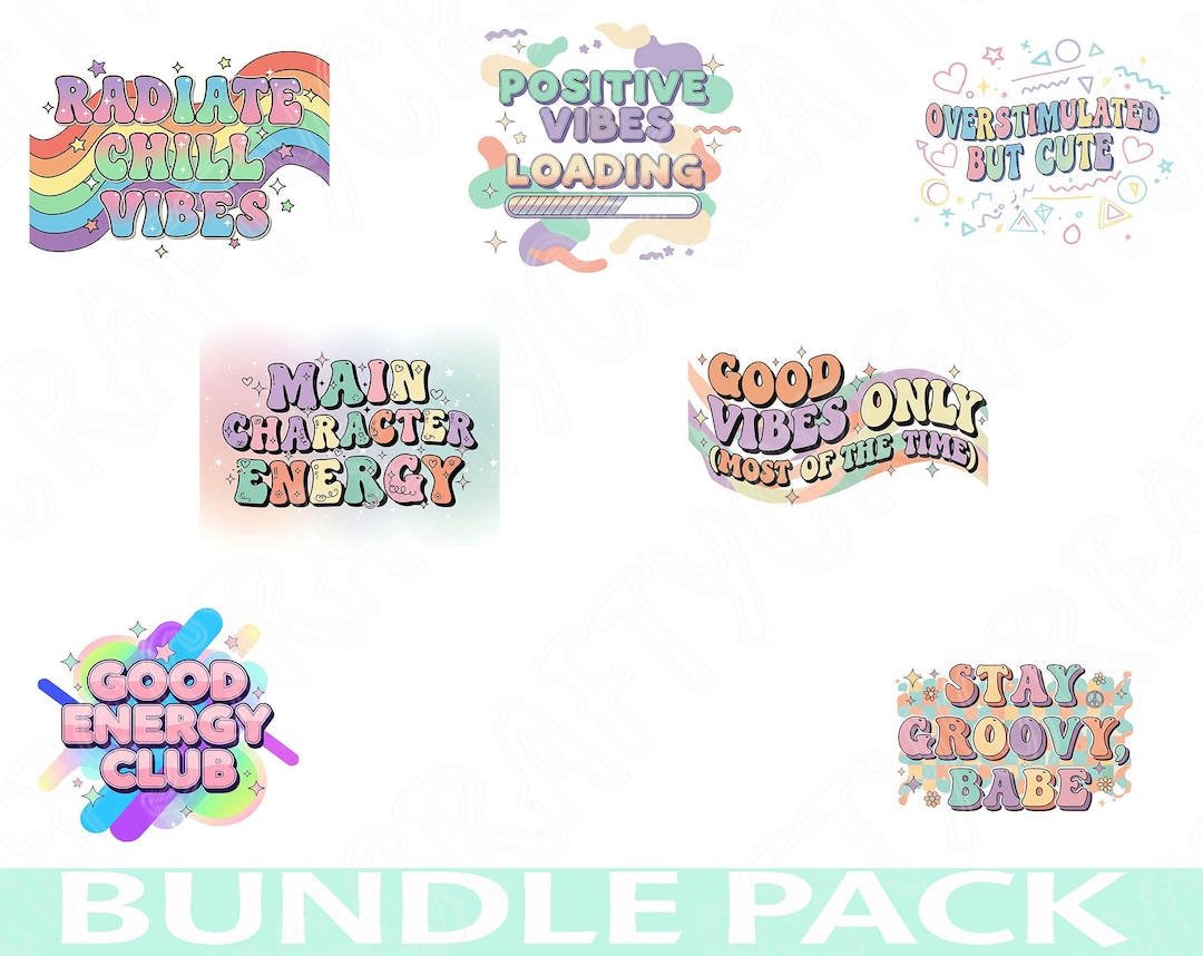Retro Vaporwave Png Bundle, Aesthetic Mashups Clipart, Good Vibes Only ...
