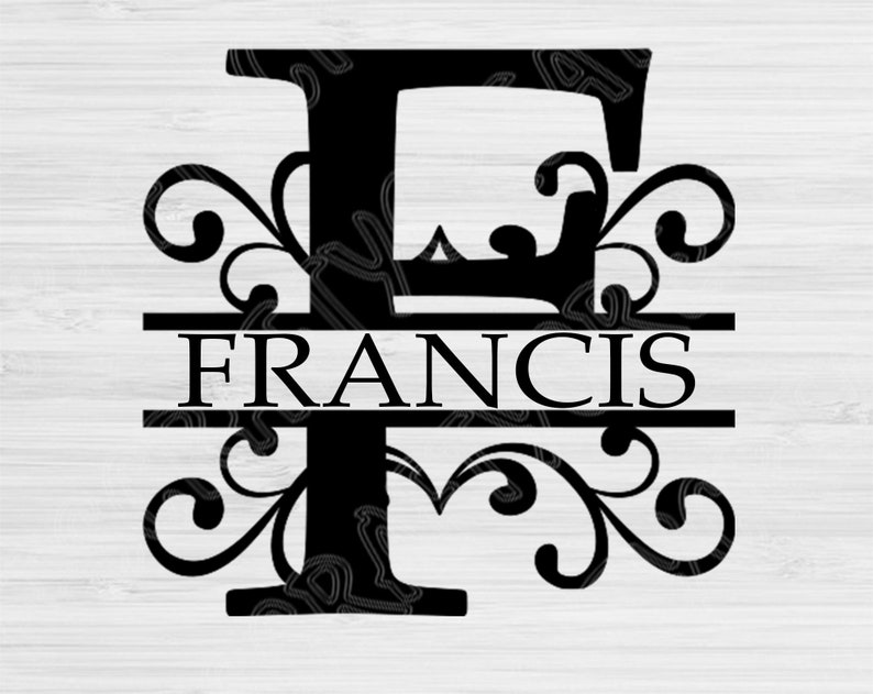 Split Font Svg Split Letter Svg Dxf Eps Png Instant | Etsy Canada