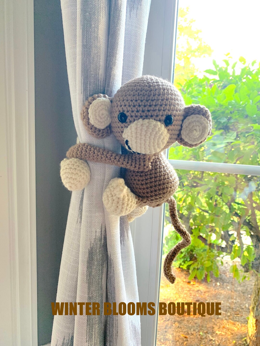 Monkey Curtain Tiebacks Nursery Decor Curtain Holder - Etsy
