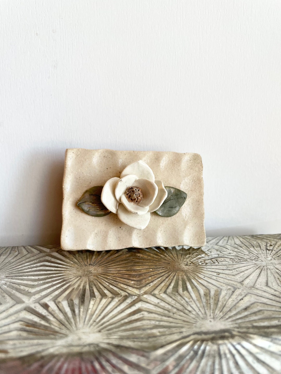 Vintage Magnolia Ceramic Tile Match Box, Collectible Gift, Retro ...