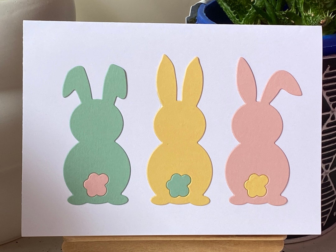 Handmade Bunny Rabbits Card – Easter, Birthday, Baby - Etsy Australia