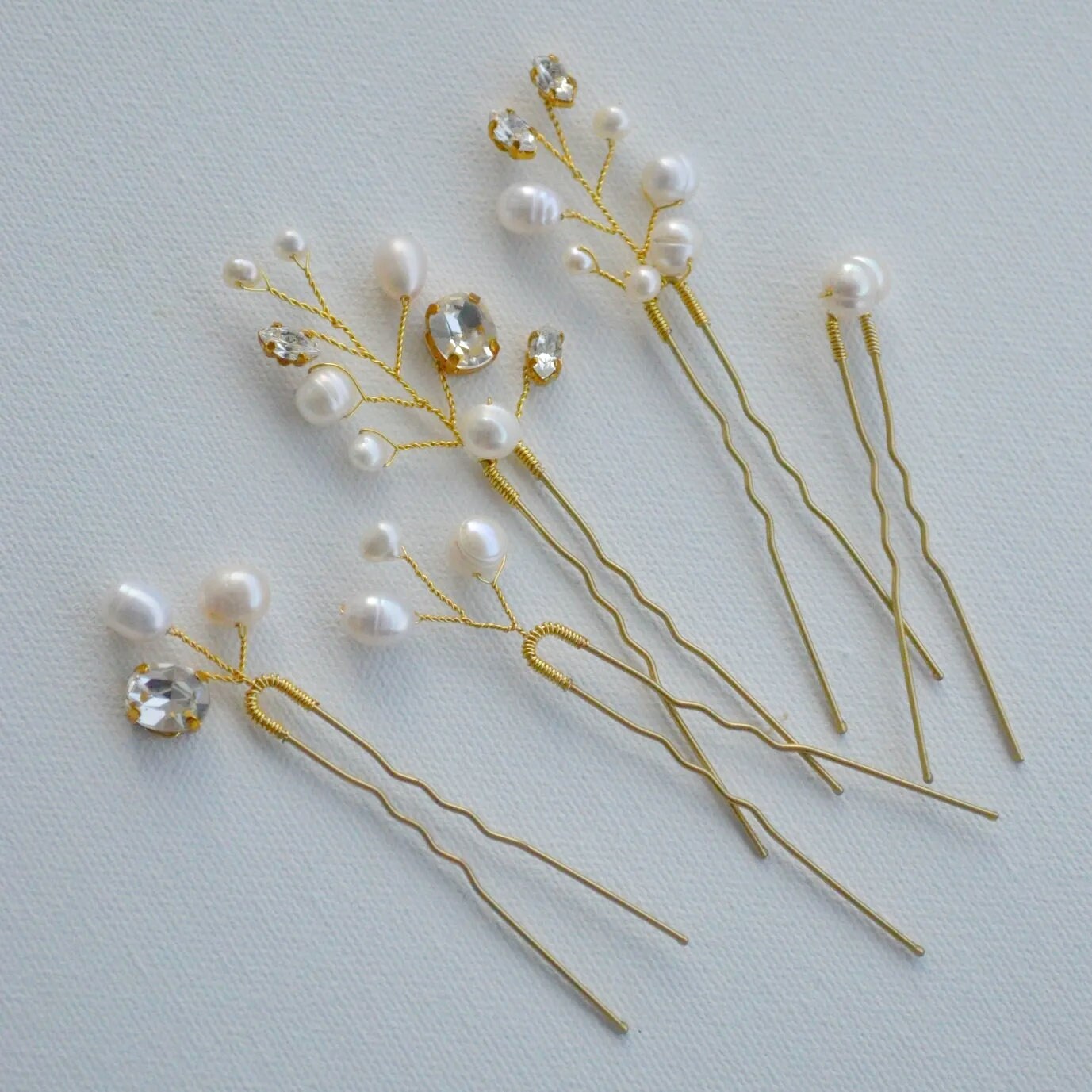 Hair Pins JOLENE / Bridal Accessories Wedding Tiara - Etsy