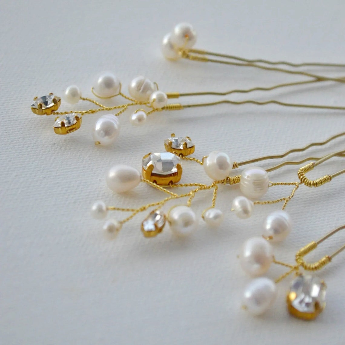 Hair Pins JOLENE / Bridal Accessories Wedding Tiara - Etsy