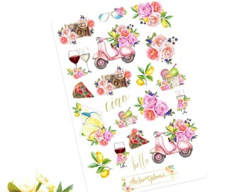 ROMAN HOLIDAY Travel Deco Sticker Sheet - Etsy