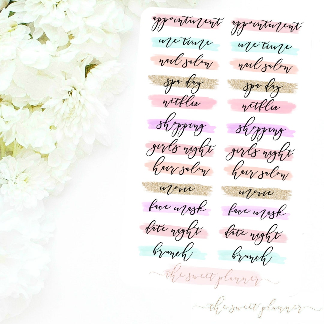 GIRLY REMINDERS | Deco Sticker Sheet - Etsy