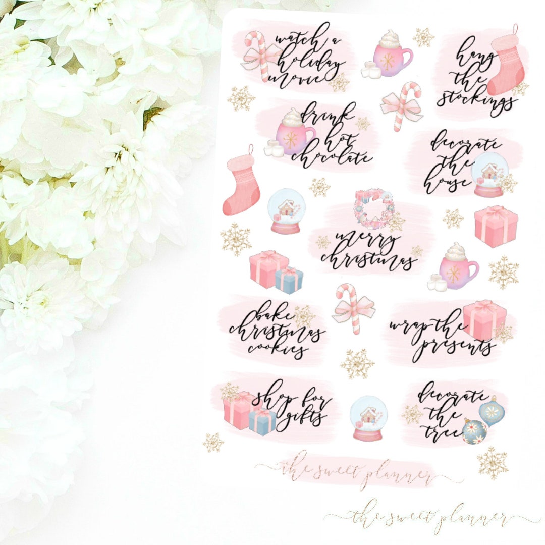 CHRISTMAS ACTIVITIES | Deco Sticker Sheet | Planner Stickers - Etsy
