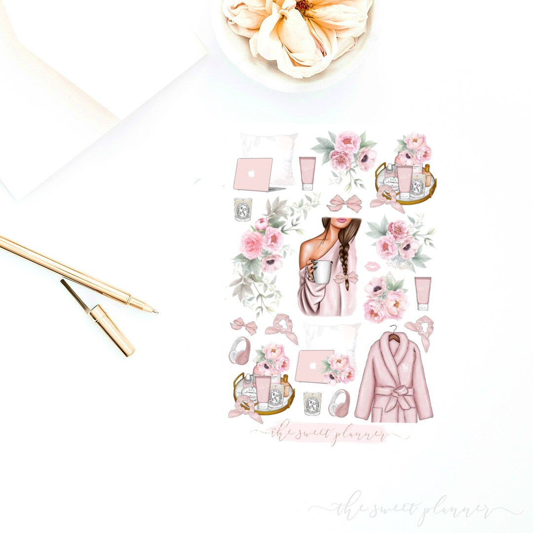 STAYING IN | Deco Sticker Sheet | Pastel Planner Stickers | Comfy ...