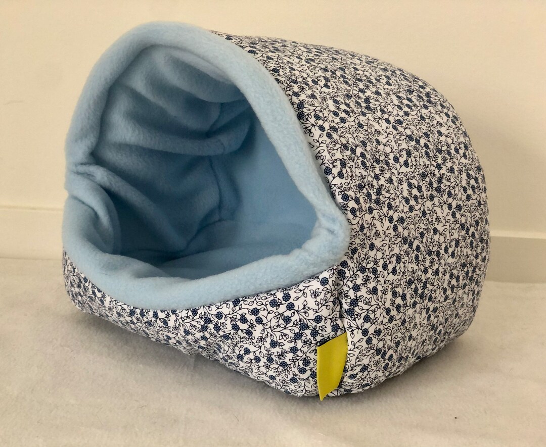 Igloo for Small Animals Light Blue White Flowersguinea Pig Bed - Etsy