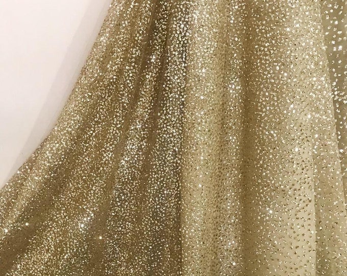 Net Glitter Fabric by the Yard for Wedding Decoration or Bridal Dress ...