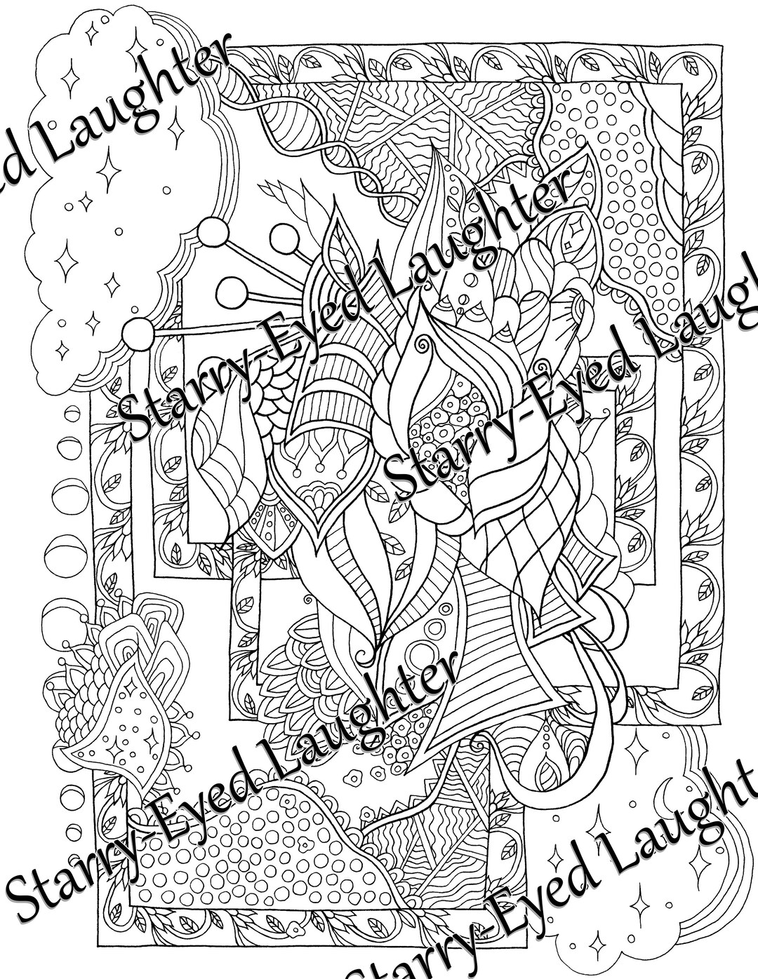 Abstract Coloring Page, Trippy, Psychedelic Coloring Page, Hippie ...