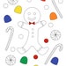 Gingerbread Man Candy Christmas Coloring Page Printable PDF Digital ...