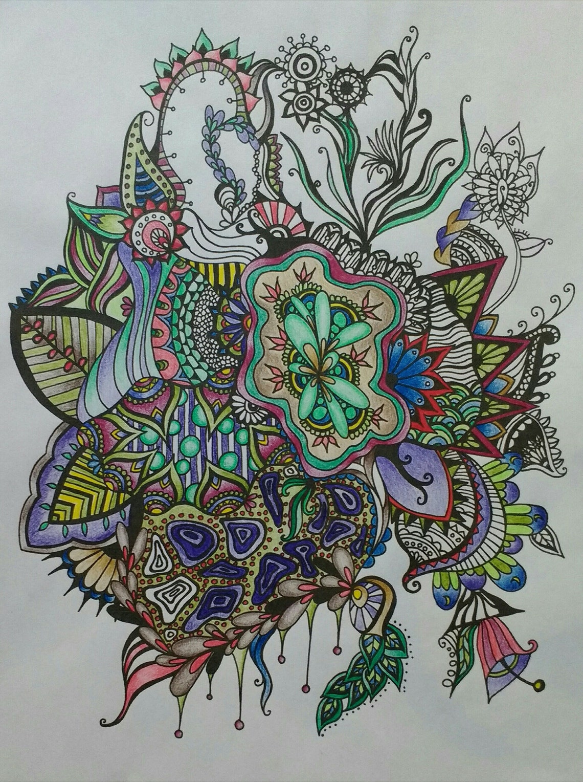 Abstract Coloring Page Printable Coloring Page PDF Paisley - Etsy