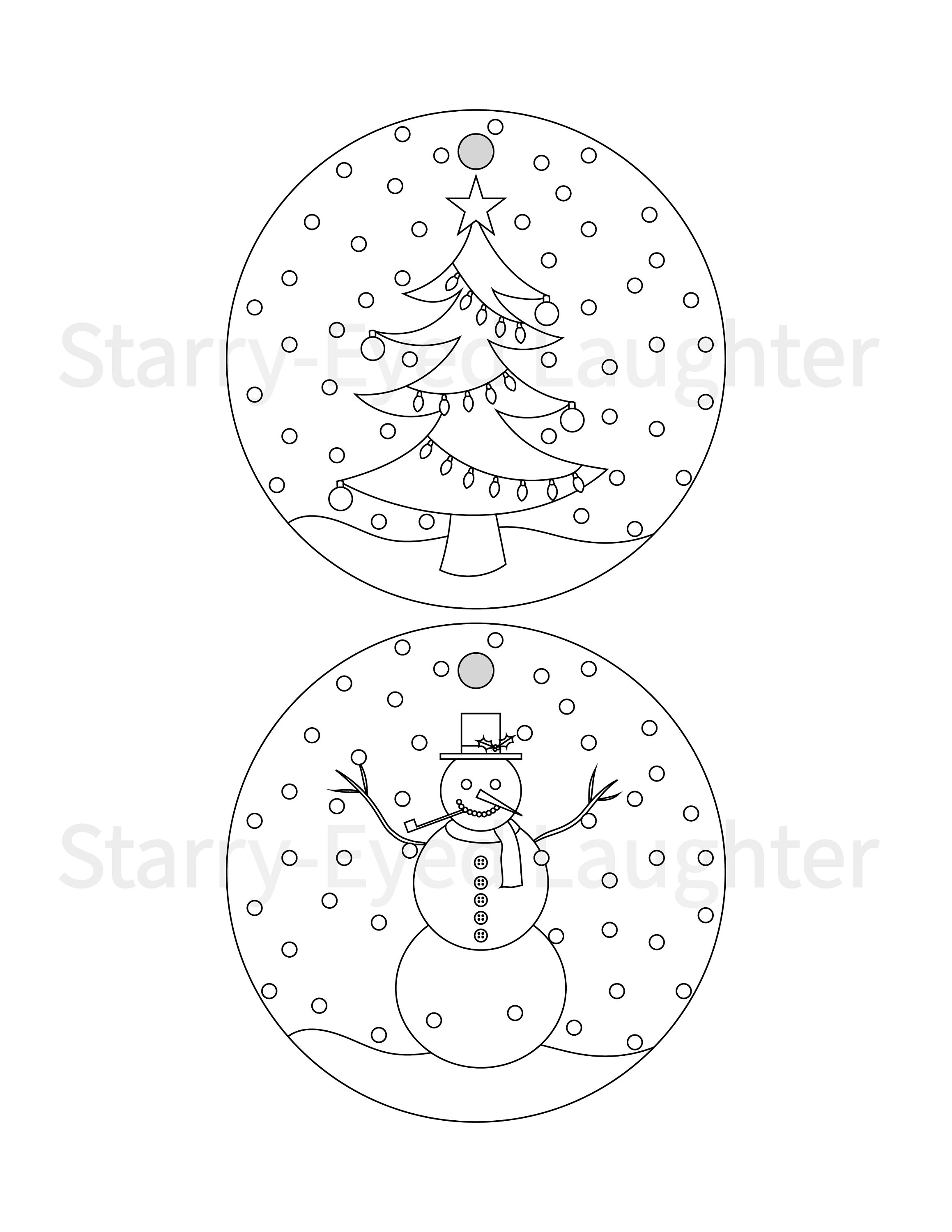 Christmas Ornaments Coloring Craft for Kids Printable PDF File - Etsy