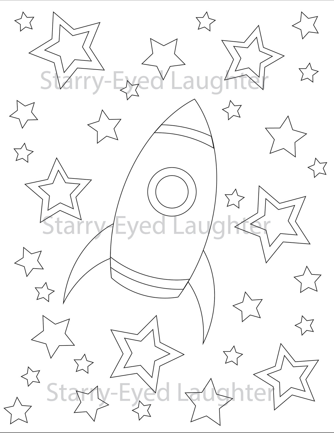 Rocket Ship Coloring Page for Kids, Spaceship, Children, Toddler ...