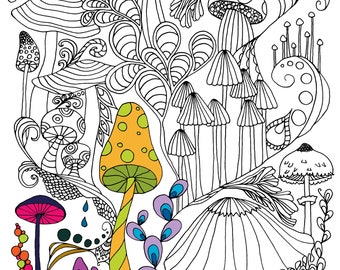 Groovy Coloring Page - Etsy