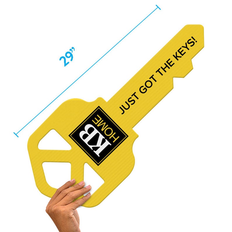 Custom Real Estate Key Cutout Giant Key Cutout Realtor Social | Etsy
