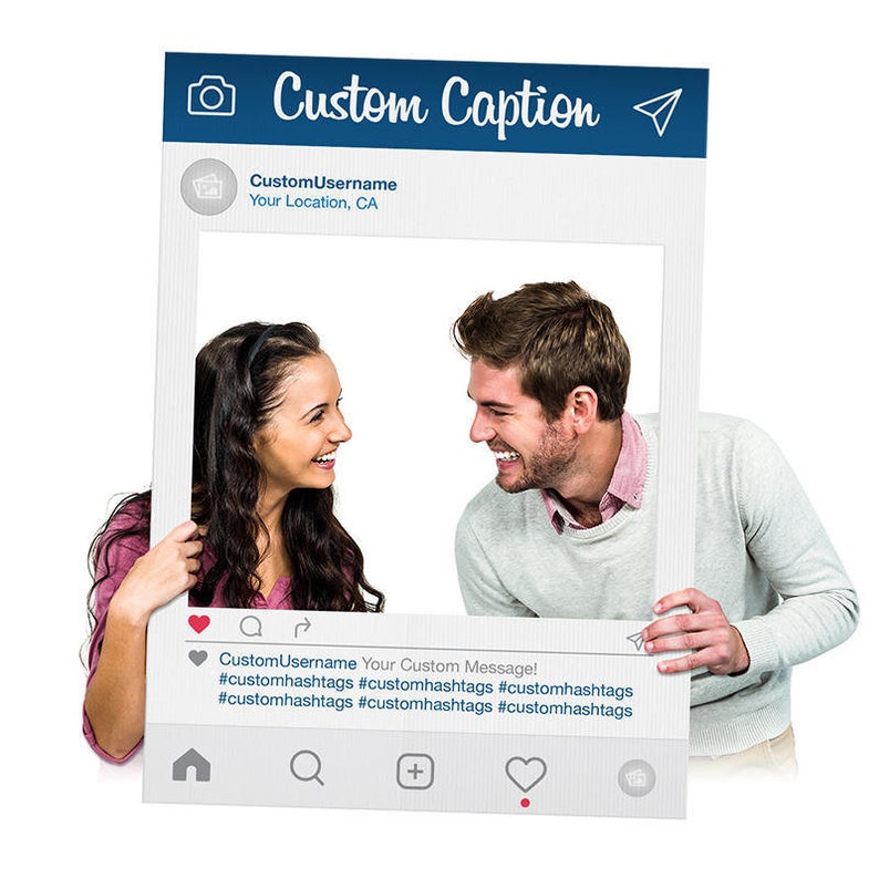 Selfie Frame Blue Social Media Cutout For Marketing Etsy Canada