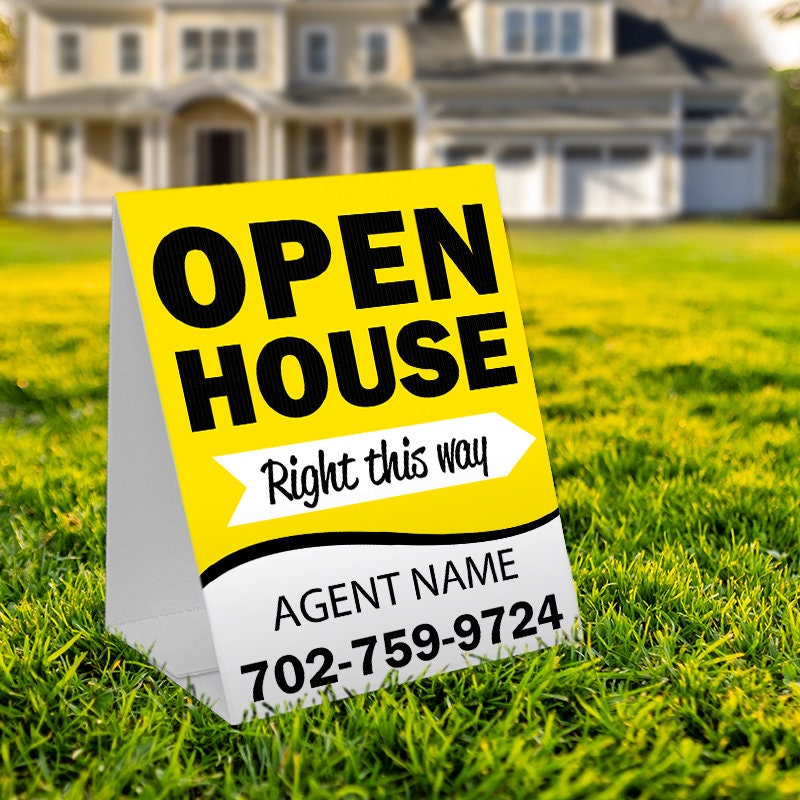 OPEN HOUSE A-Frame Sign for Realtor Real Estate Open House | Etsy