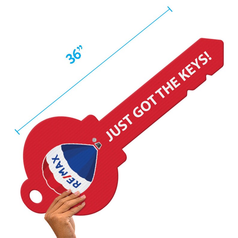 Custom Real Estate Key Cutout Giant Key Cutout Realtor Social | Etsy