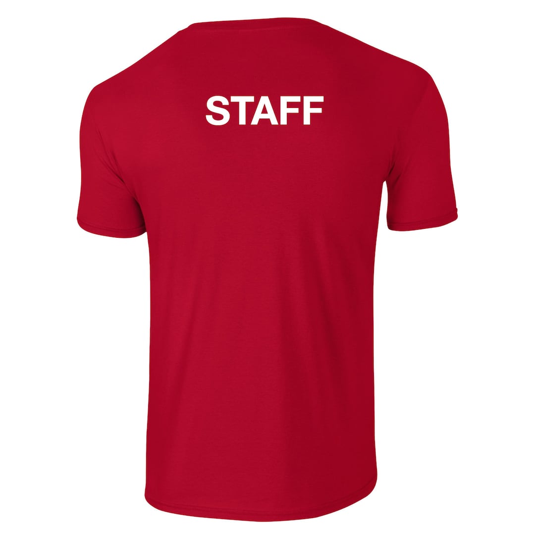 Staff T-shirt - Employees, Events, Assistants, Festivals T-shirt - Red ...