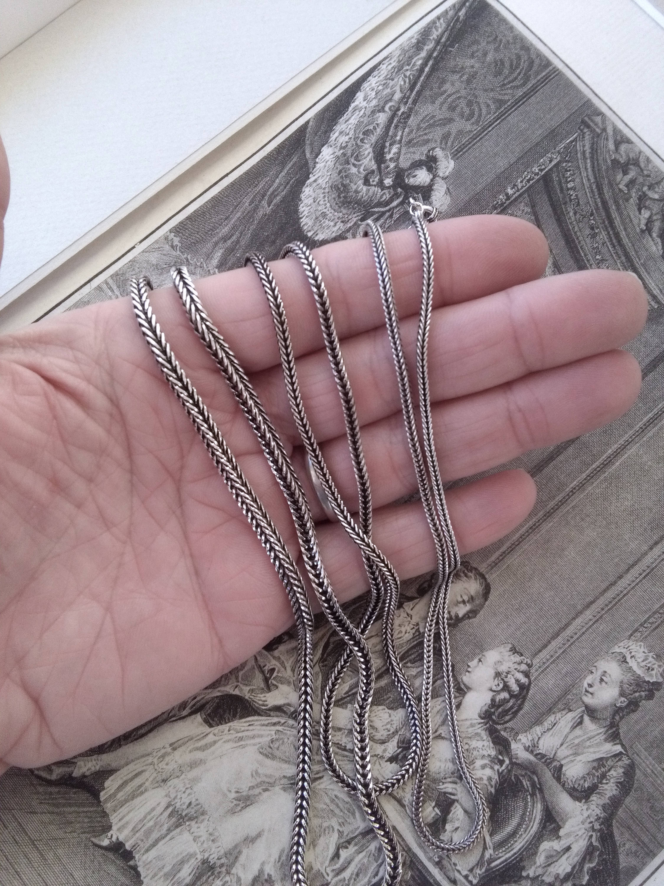 Square Snake Chain Necklace Bali Chain 925 Sterling Silver - Etsy