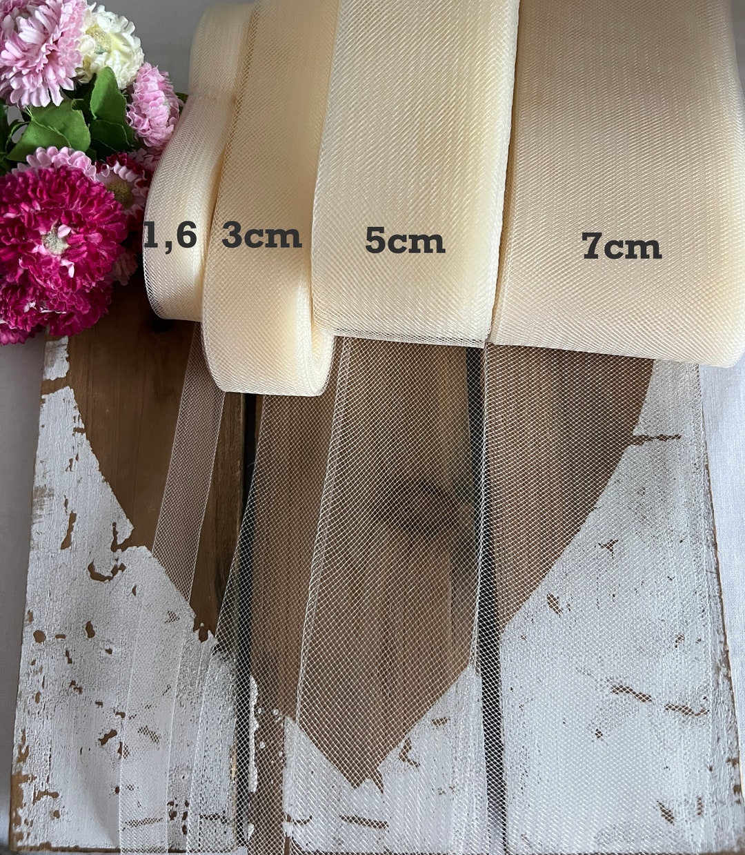 Mesh Ribbon Crinoline Beige Ribbon Forming Ribbon Veil Fascinator - Etsy