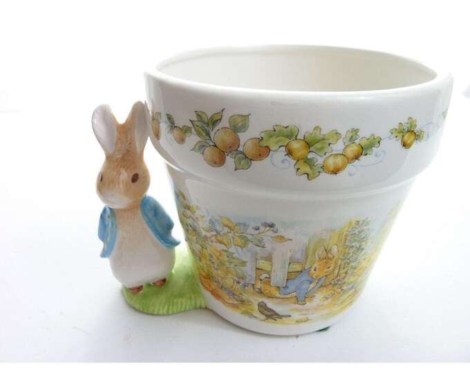 Vintage Beatrix Potter Peter Rabbit Planter 1997 - Etsy