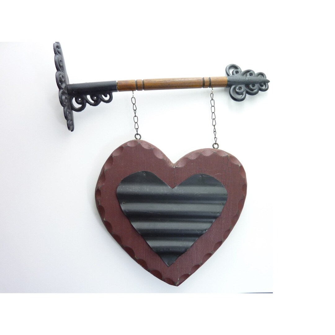 Vintage Wood & Metal Protruding Wall Hanging Sign - Etsy