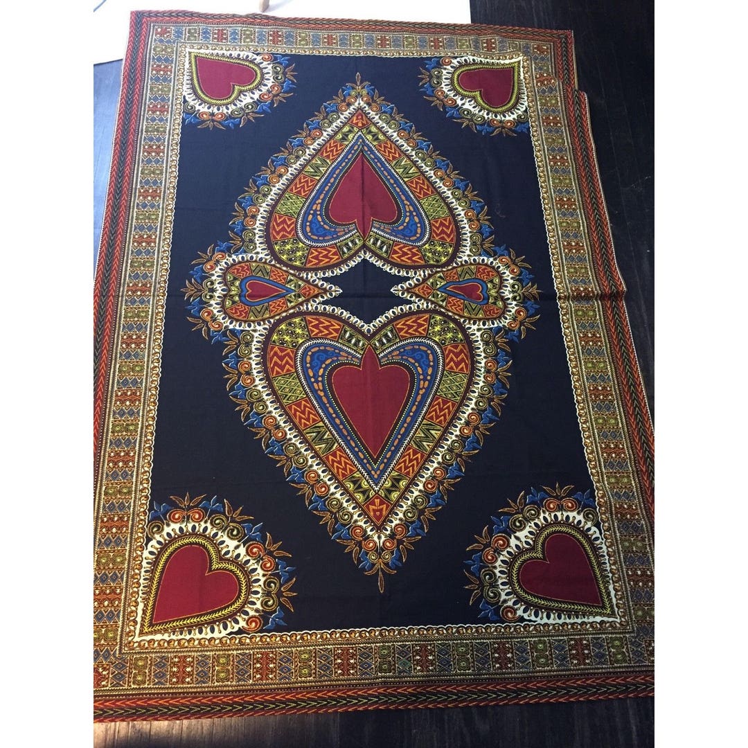 Black African Print Cloth Dutch Veritable Java Hollandais Kanga Cloth ...